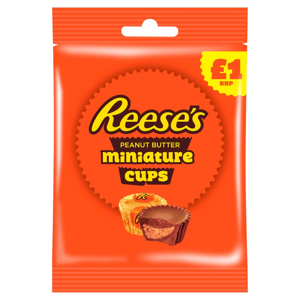 Reeses Peanut Butter Cups Miniatures 70g PMP £1 – E-Natural Limited ...