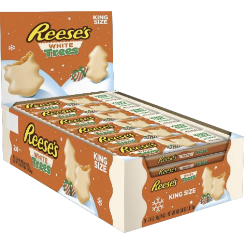 Reese’s Peanut Butter Christmas Tree King Size White Chocolate 24x68g ...