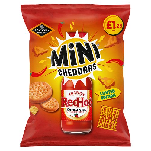 Mini Cheddars Franks Redhot Original PMP £1.25 90g – E-Natural Limited ...